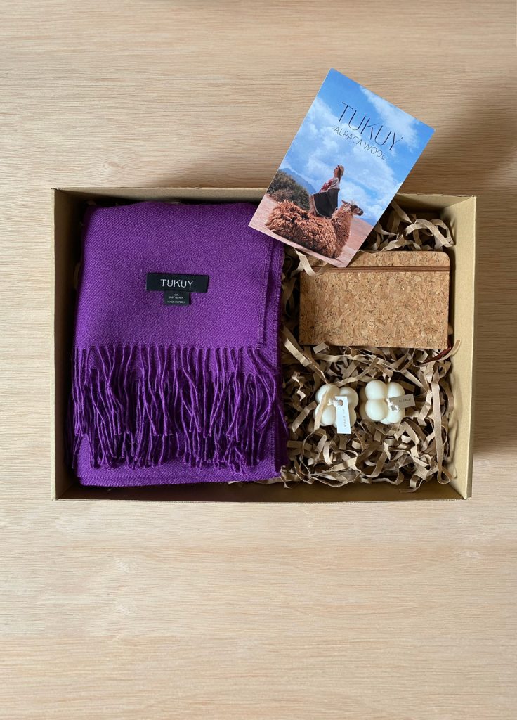 Kulli Gift Box - Shawl with Candle and Note Book | Tukuy Brand
